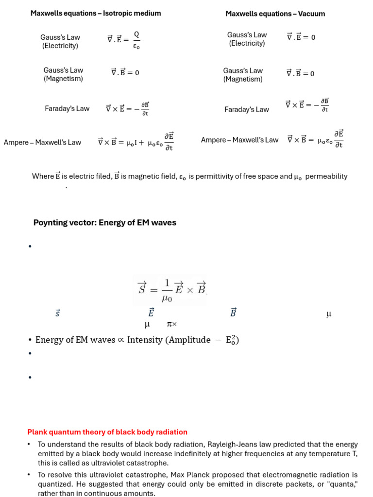 Module-01 Study Material - 1 | PDF | Photoelectric Effect | Electromagnetic Radiation