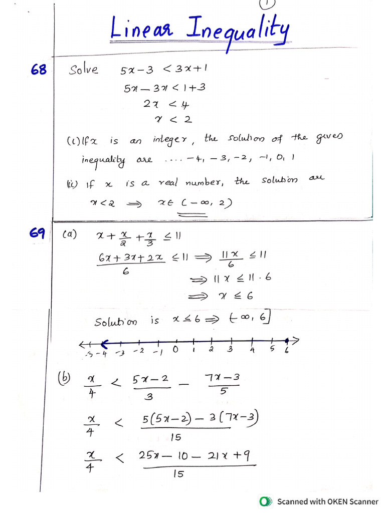 Linear Inequalities | PDF