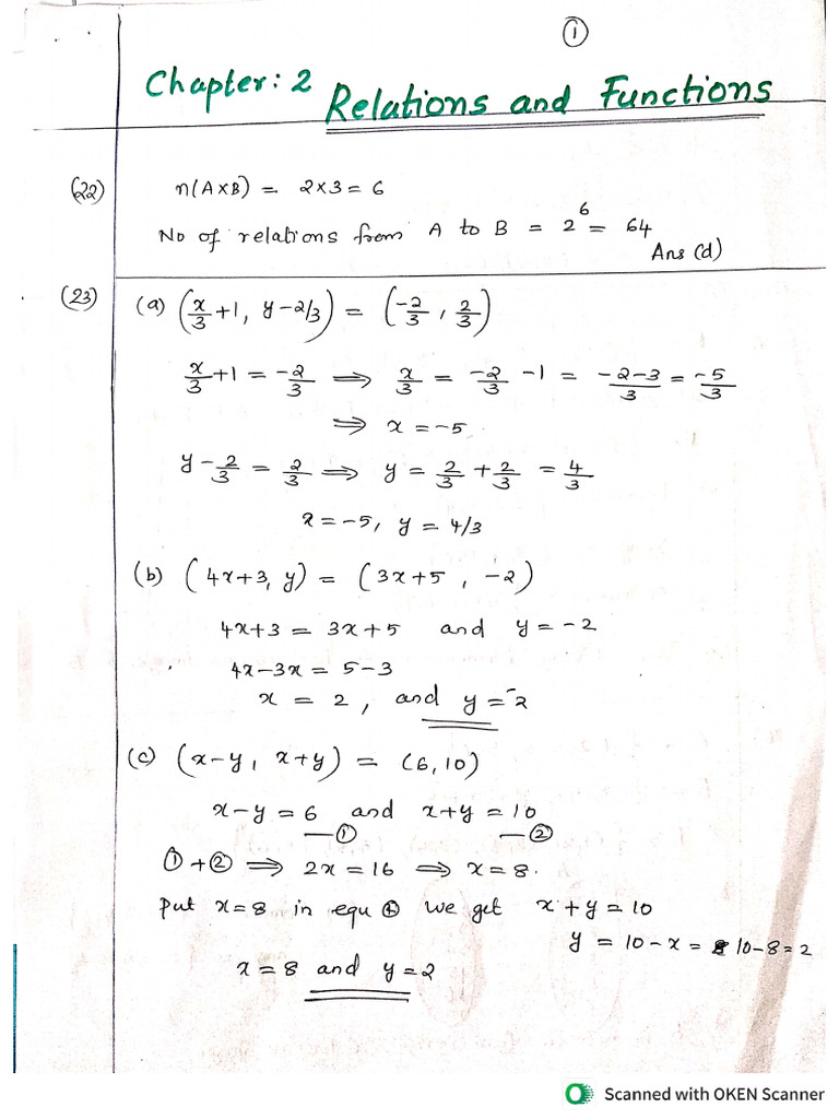 Relations and Functions | PDF