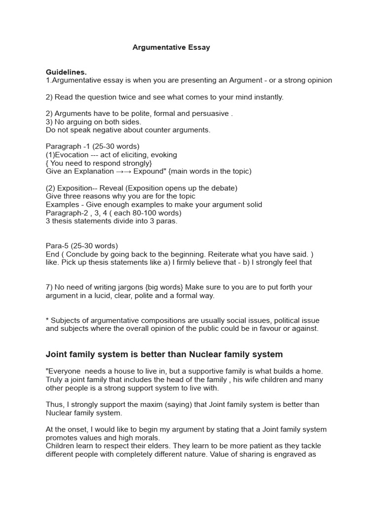 Argumentative Essay - Grade-10.Docx | PDF | Argument | Essays