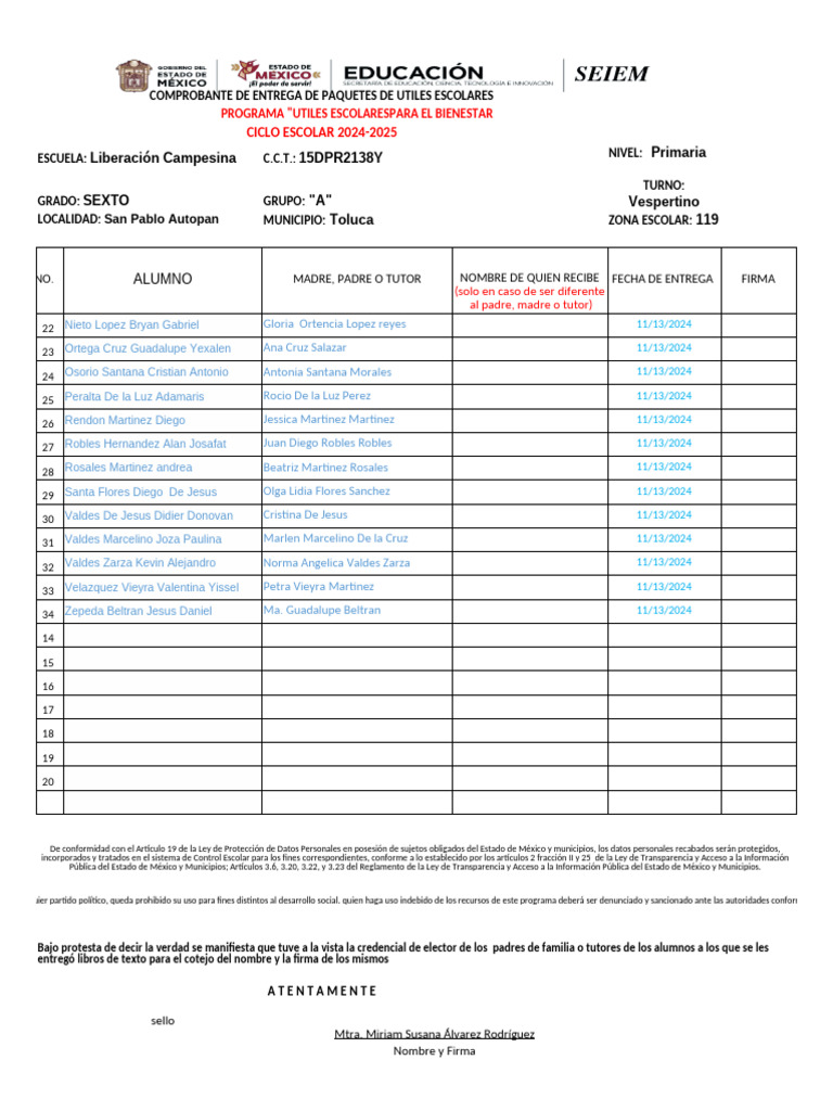 Formato de Comprobación Libros de Texto LCV 24-25 | PDF