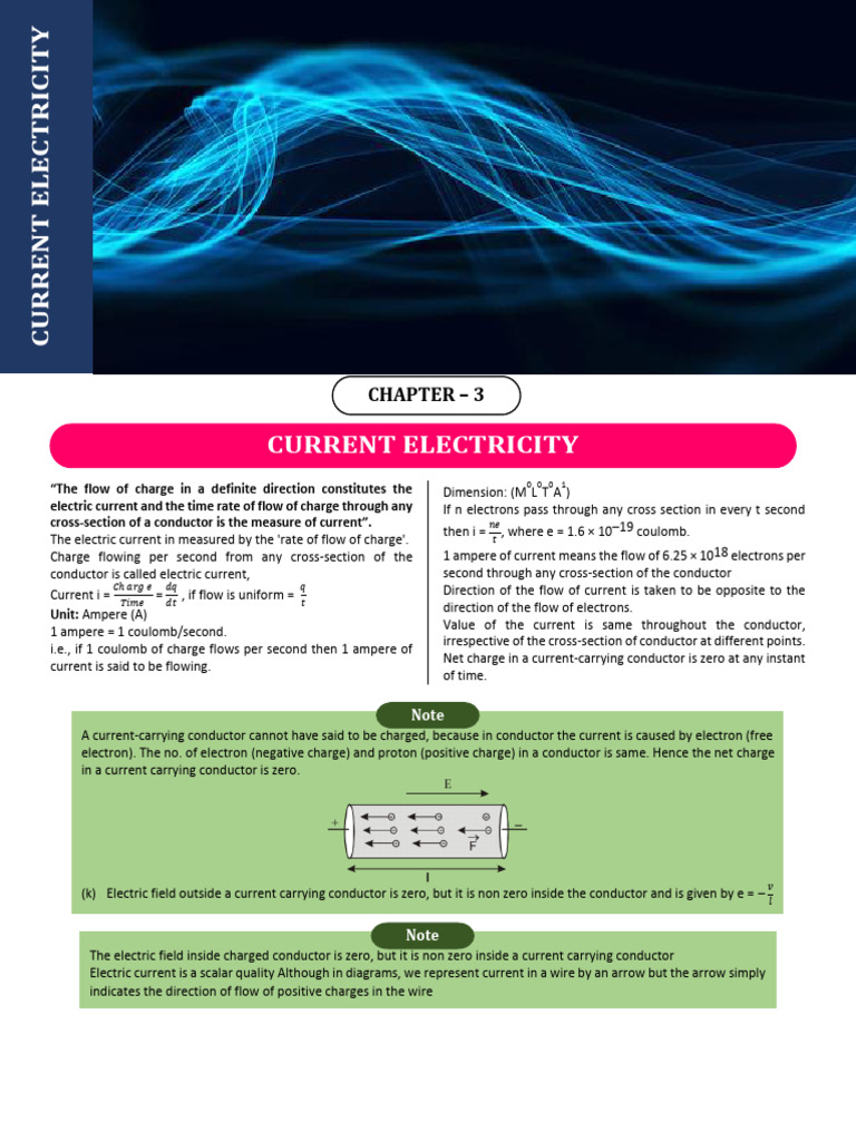 Understanding Electric Current Basics | PDF | Electric Current ...
