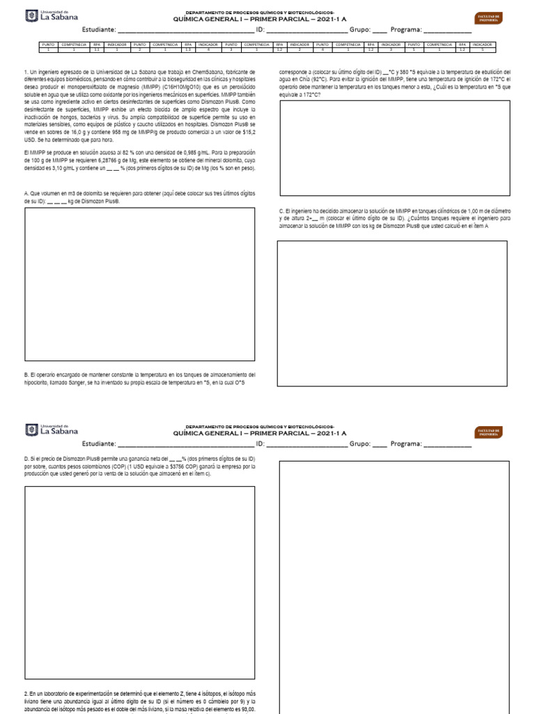 Preparcial Primer Corte | PDF | Neutrón | Química