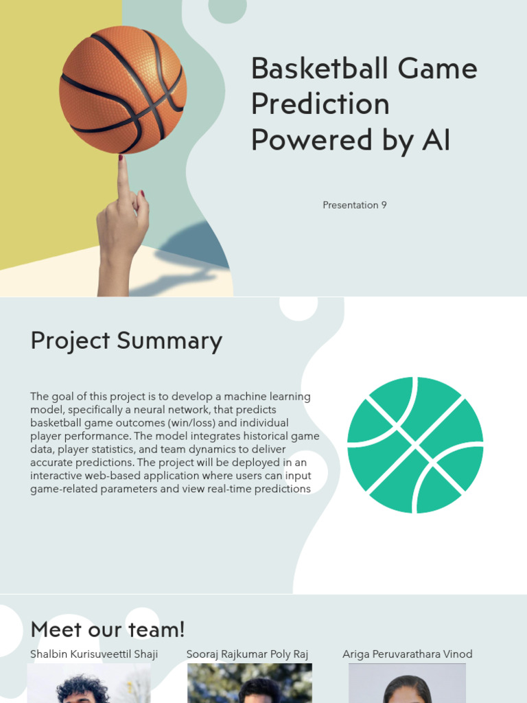 Basketball Game & Player Performance Prediction Presentation 9 | PDF