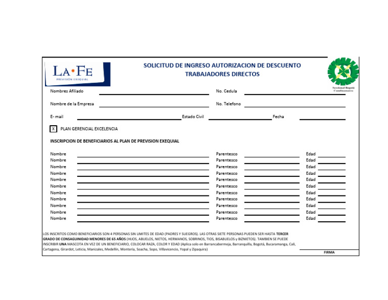 Formato Coorserpark Codensa y Emgesa | PDF