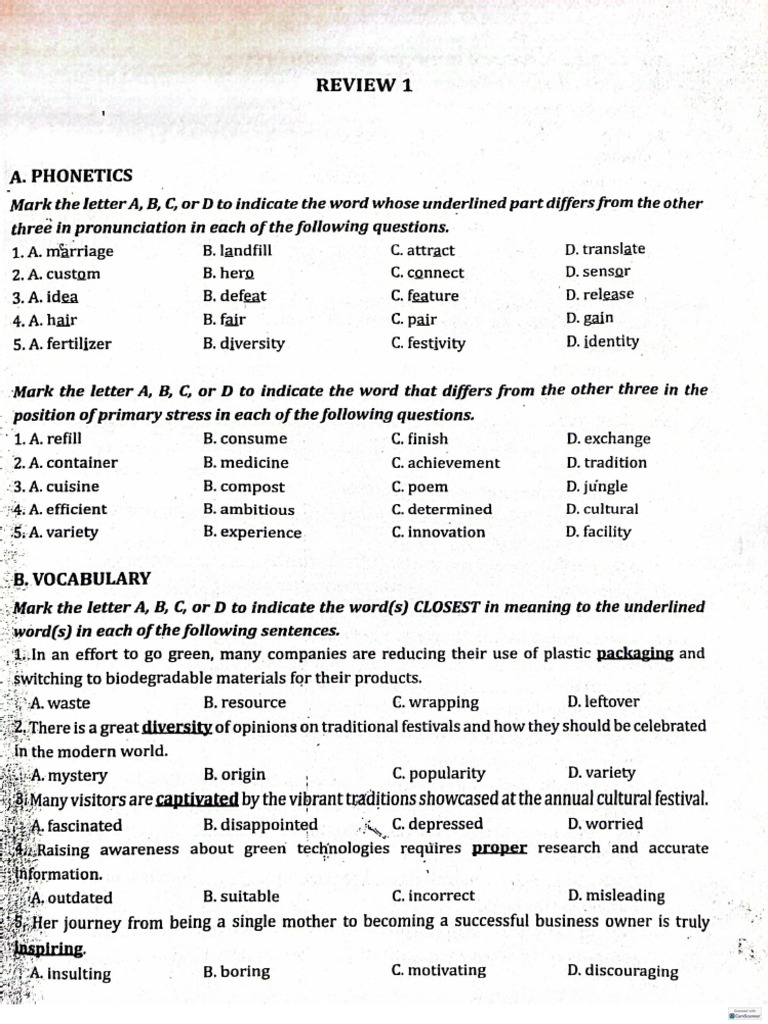 E12 Review Mid Term 1 | PDF