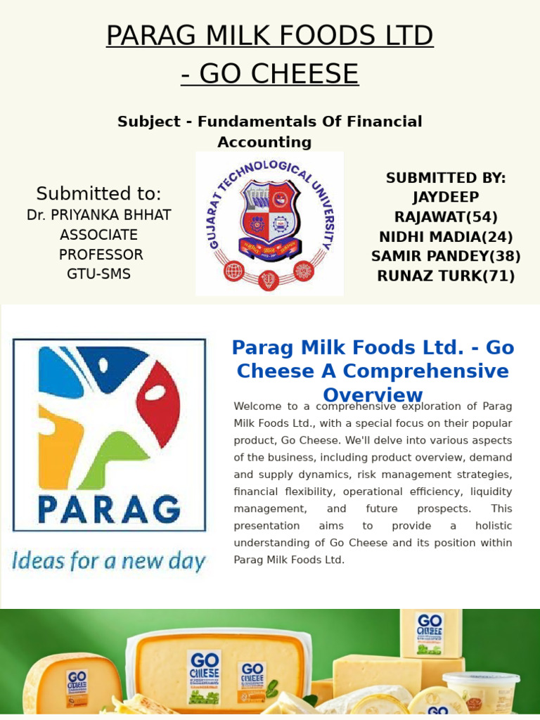 Parag Milk Foods Ltd. - Go Cheese - A Comprehensive Overview | PDF ...