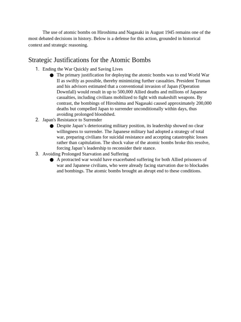 Atomic Bomb Defense | PDF