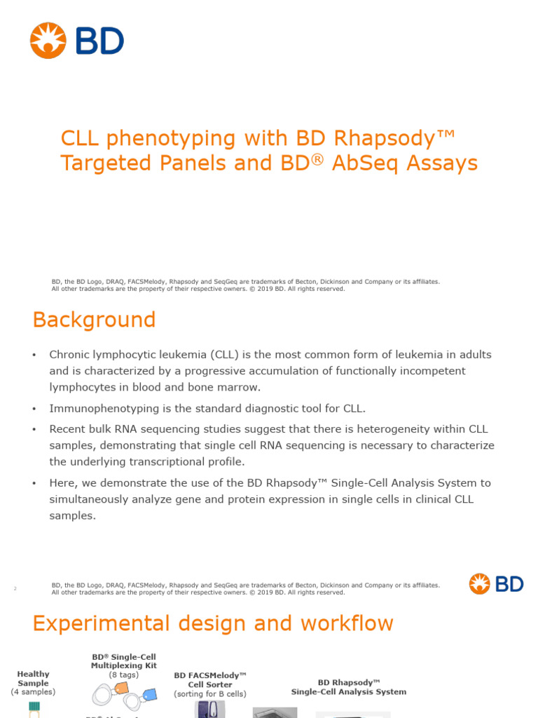 CLL-Phenotyping-BD-Rhapsody-Targeted-Panels Bd-AbSeq-Assays ...