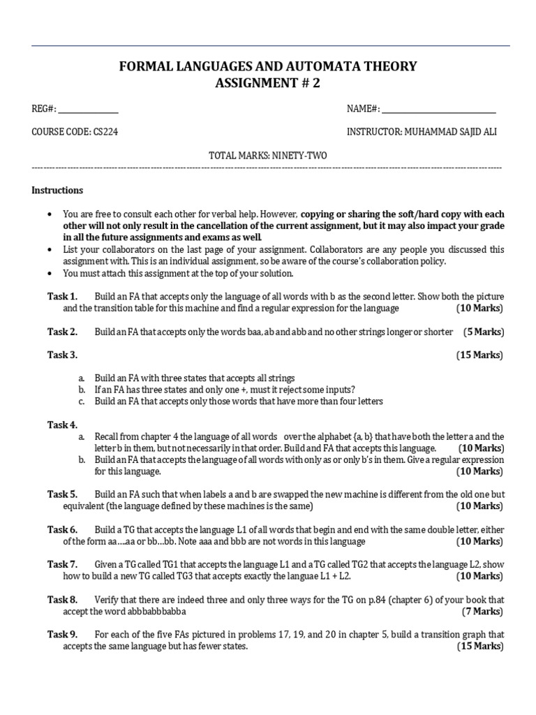 Assignment 2 | PDF | Automata Theory | Formalism (Deductive)