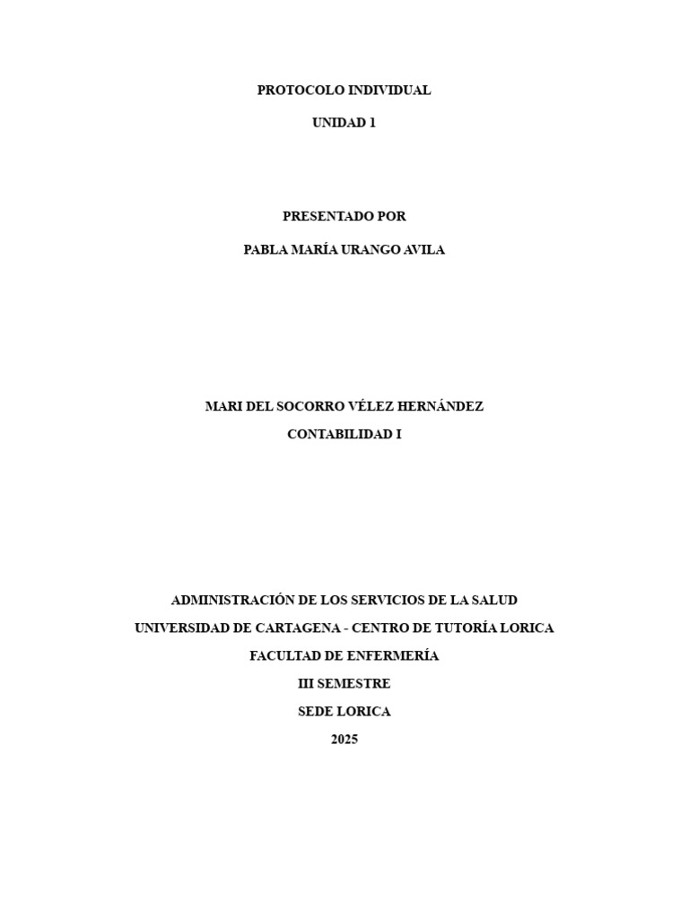 Protocolo Individual | PDF | Contabilidad | normas internacionales de INFORMACION FINANCIERA