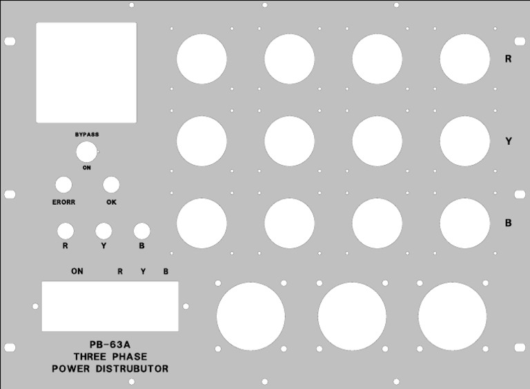 3 Phase Front Panel 4u Dxf 8u Panel | PDF