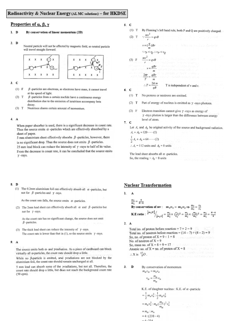 Nuclear Energy & Radioactivity Guide | PDF | Radioactive Decay | Physics