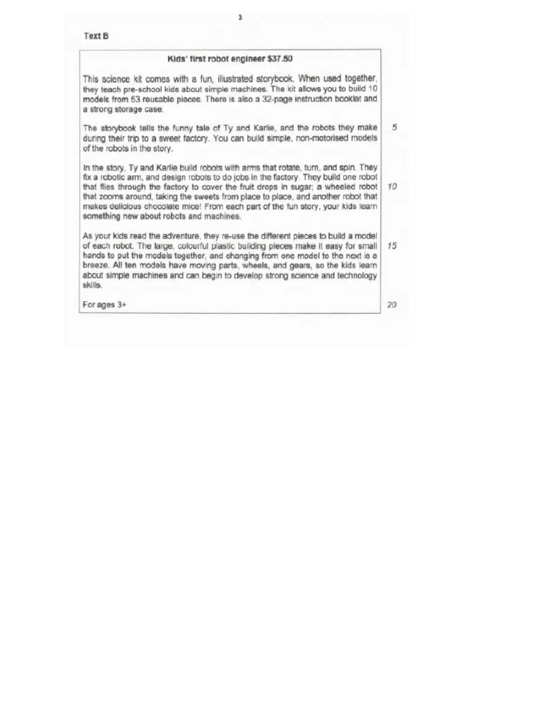 Missing Text B English Checkpoint April 2021 | PDF