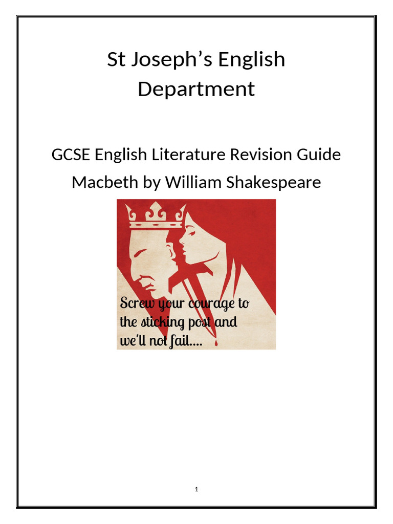 Macbeth Revision Booklet | PDF | Macbeth | Shakespearean Tragedies