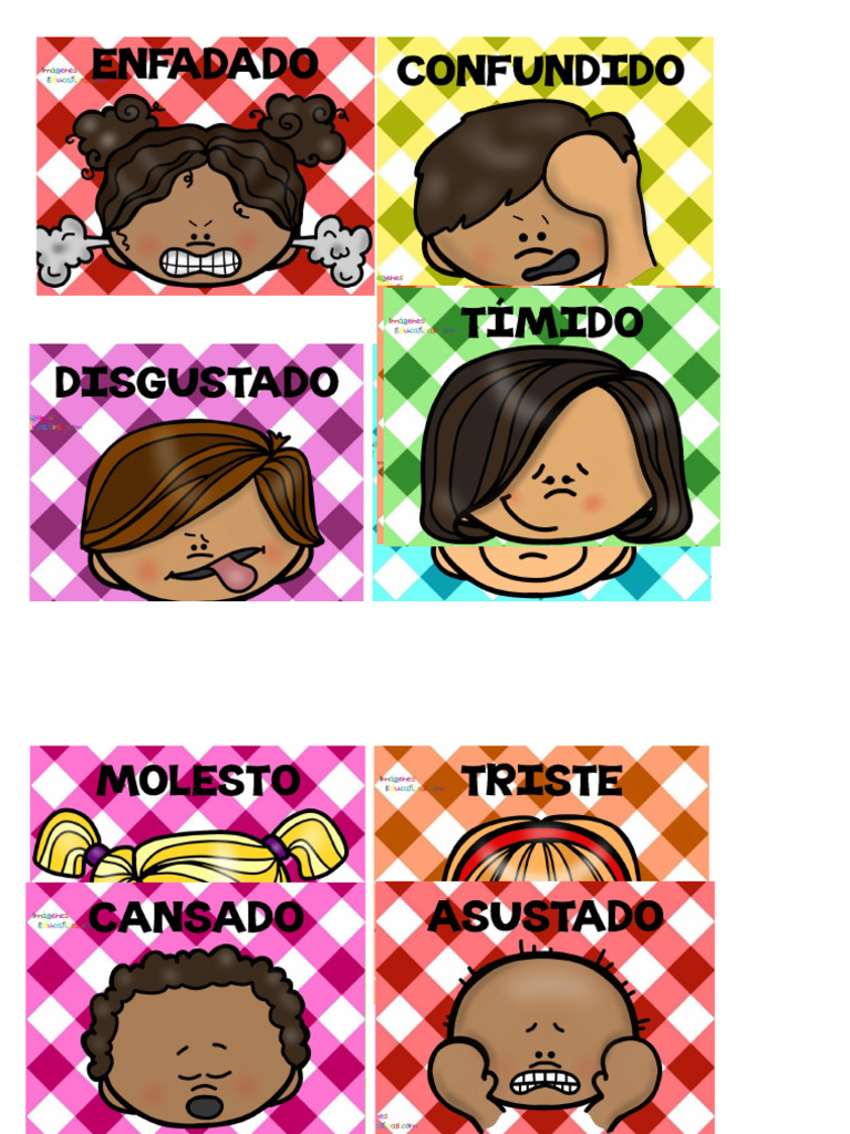 Tarjetas Emociones Niños | PDF