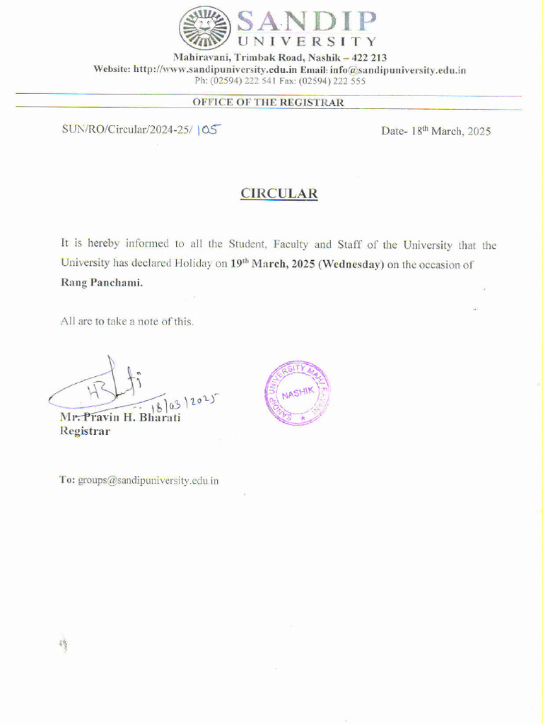 Circular No. 105 | PDF