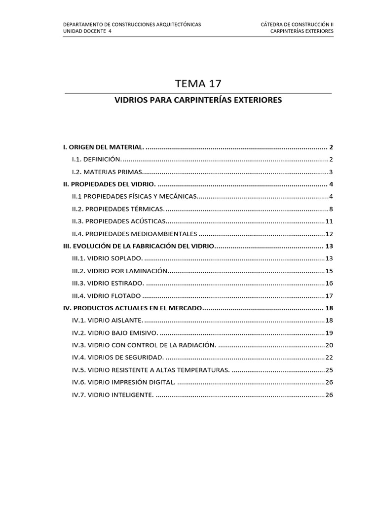 TEMA 17 Vidrio | PDF | Lentes | Infrarrojo