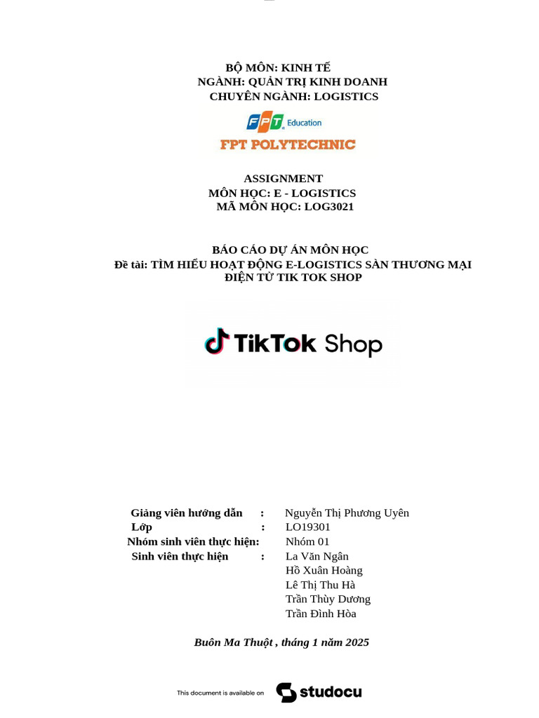 ASM E-Logistics Nhom 1 | PDF