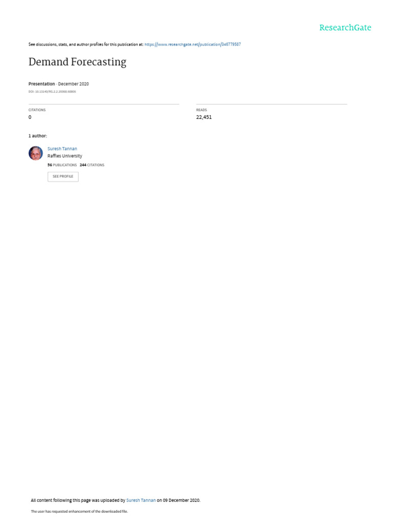 Demandforecasting Pptxbys KTannan | PDF | Forecasting | Demand