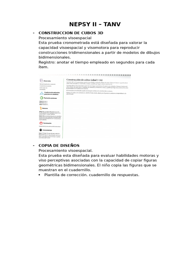 Nepsy Ii | PDF | Ciencia cognitiva | Cognición