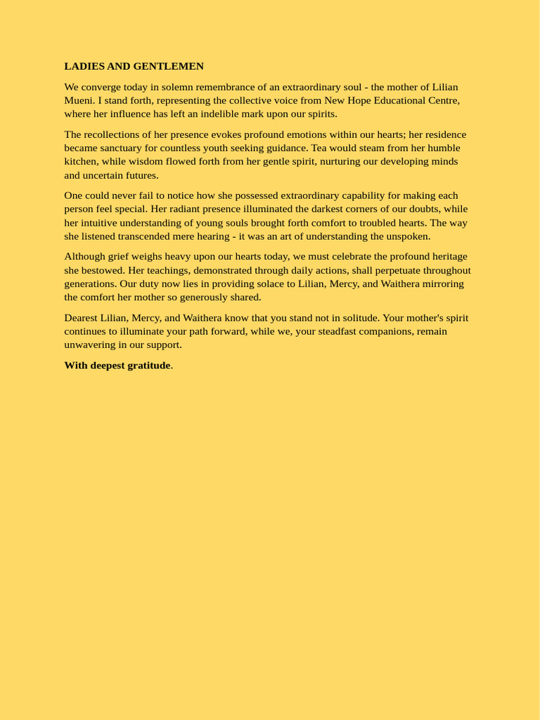 Ladies and Gentlemen | PDF