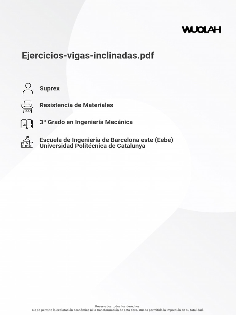 Ejercicios de Vigas Inclinadas en Ingeniería | PDF | Ingeniería ...