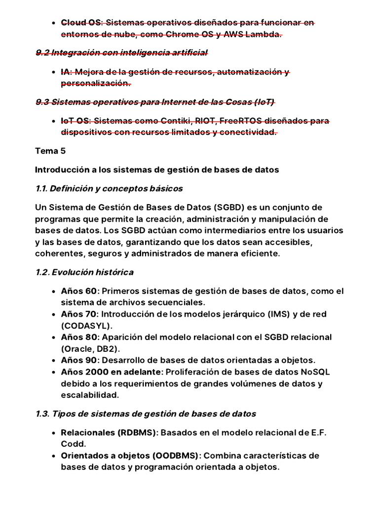 Temario Del Bloque III de TAI | PDF | Bases de datos | No Sql