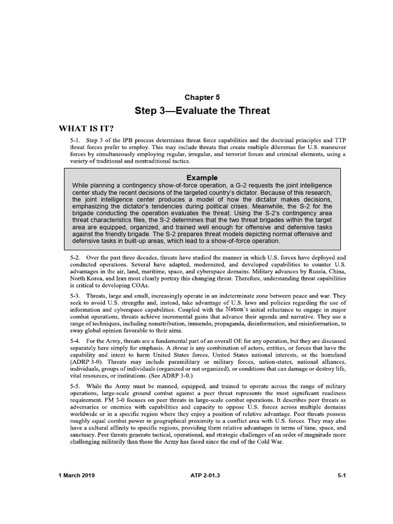 Chapter 5 Step - Evaluate the Threat | PDF | Artillery | Armoured ...