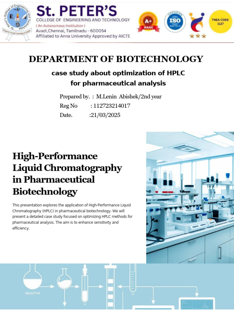 High Performance Liquid Chromatography in Pharmaceutical Biotechnology ...