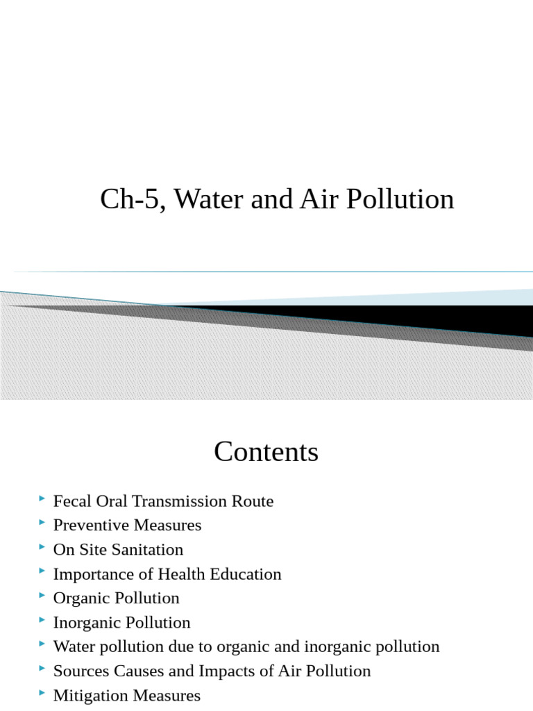 Chapter 5 Water & Air Pollution | PDF | Sanitation | Water Pollution