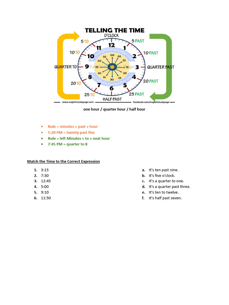 Time Telling Exercises with Answers | PDF