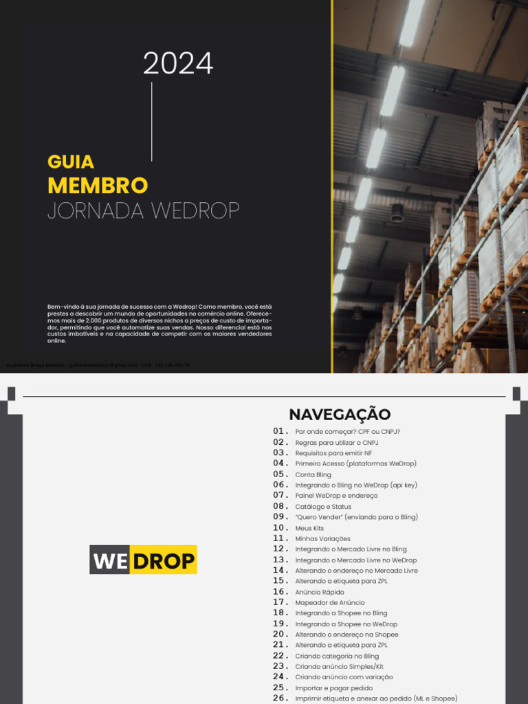 WeDrop Memberkit 2024 | PDF | Publicidade | Mercado (economia)