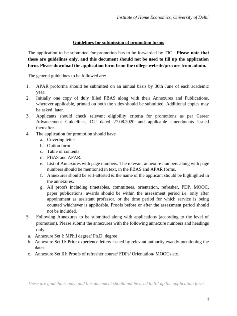 Guidelines Only For PBAS & APAR | PDF | Thesis | Postgraduate Education