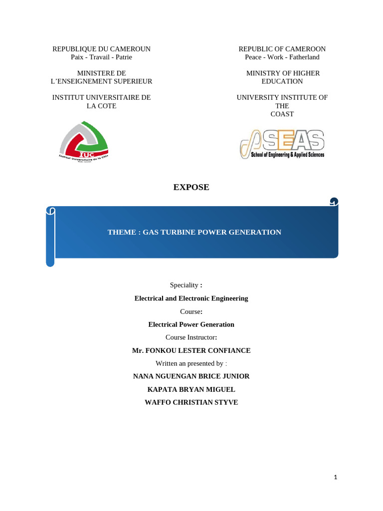 Gas Turbine Power Generation | PDF | Gas Turbine | Power Station