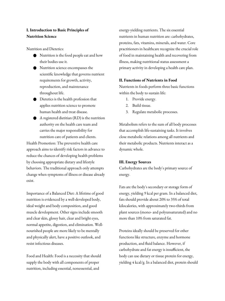 Nutrition and Diet Therapy Reviewer | PDF | Fat | Carbohydrates