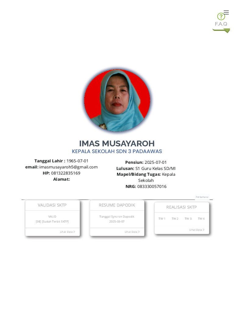 SKTP - IMAS MUSAYAROH, S.PD - SD | PDF