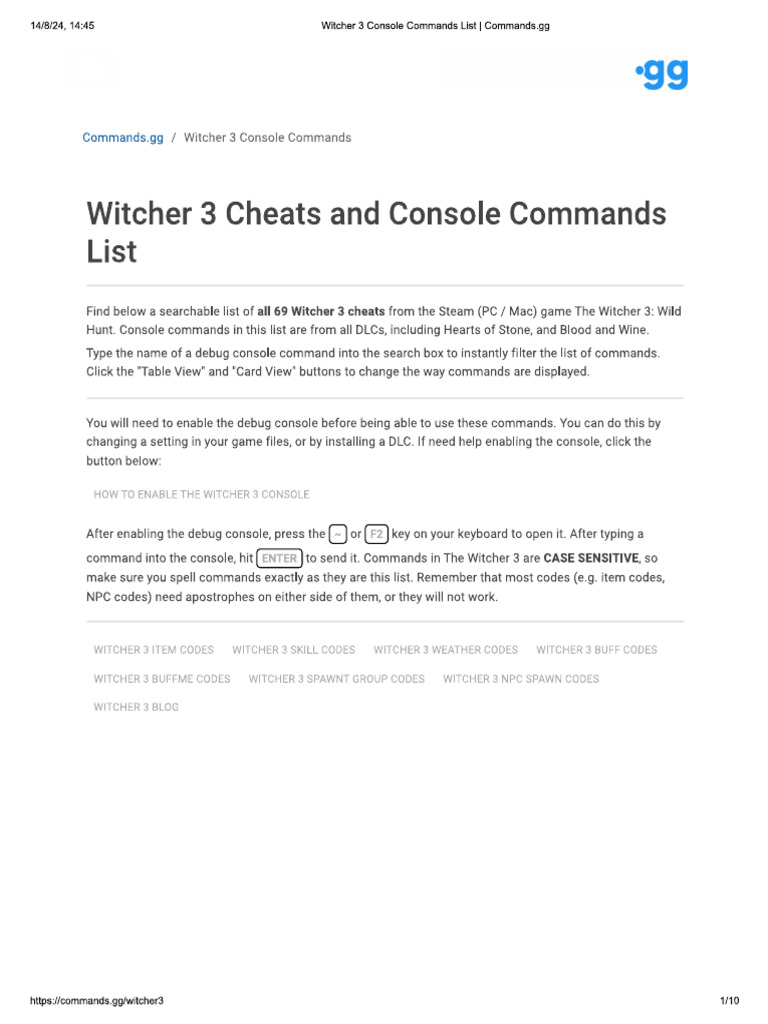 The Witcher 3 - Wild Hunt - Console Guide | PDF