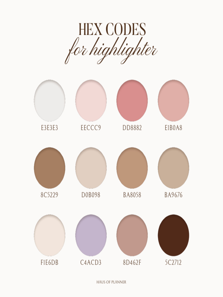 2025 HEX Code Sheet | PDF