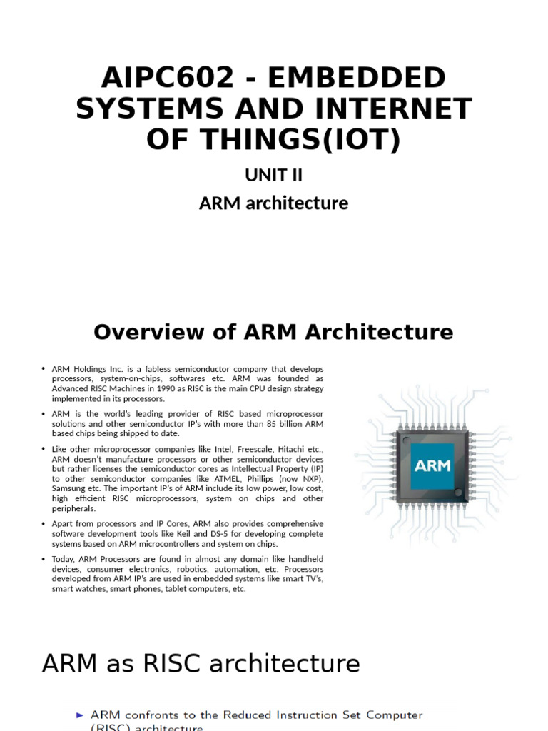 Overview of ARM Processor Architecture | PDF | Microprocessor | System ...