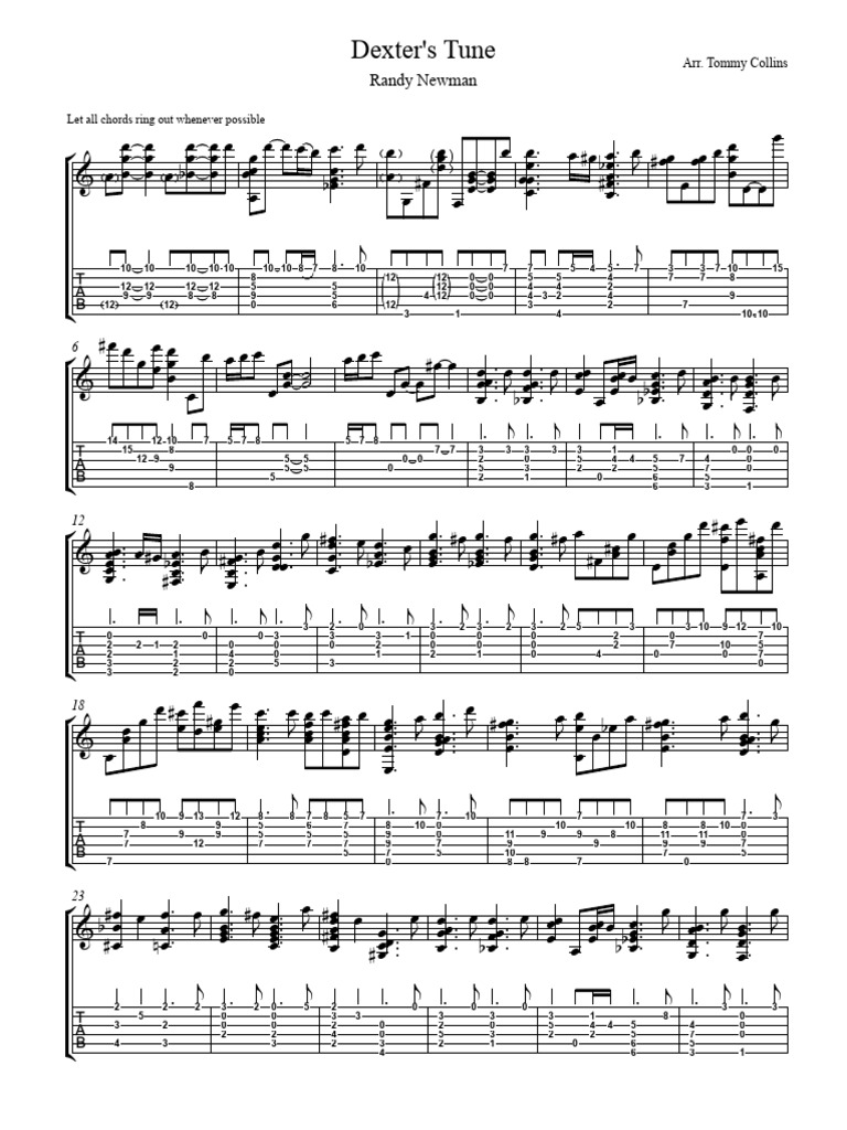 Partition de "Dexter's Tune" de Randy Newman | PDF