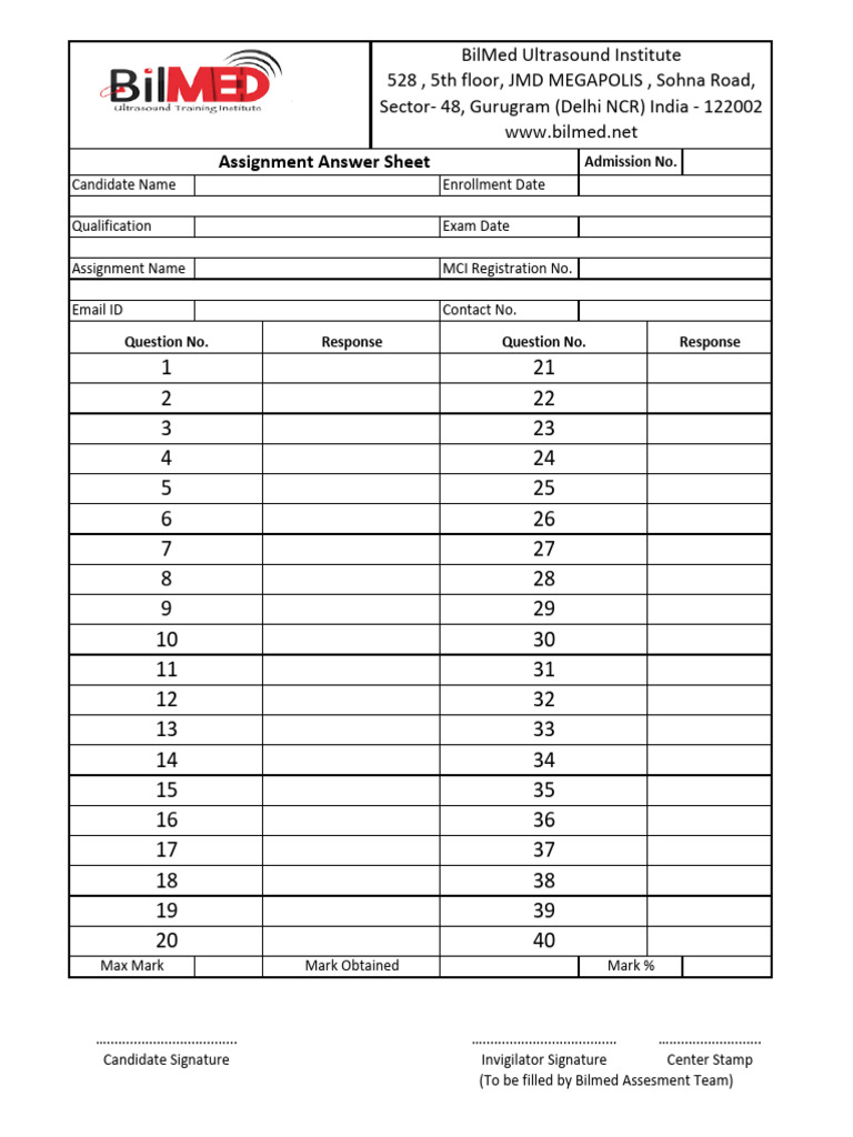 Candidate Assessment Sheet 1 | PDF | Qualifications | Educational Stages