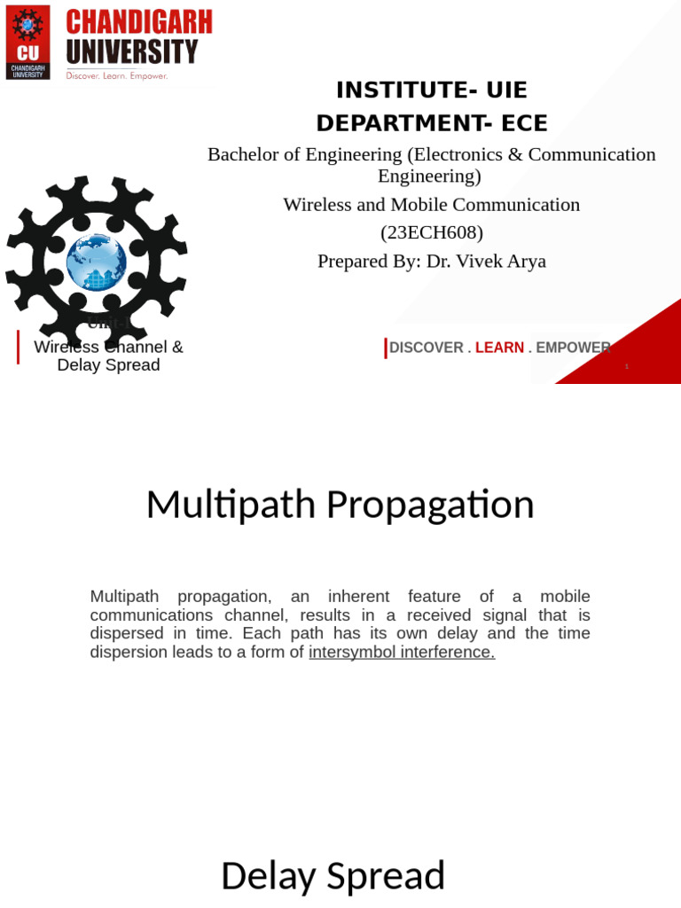 Lecture 11 Wireless Channel and Delay Spread | PDF | Bandwidth (Signal ...