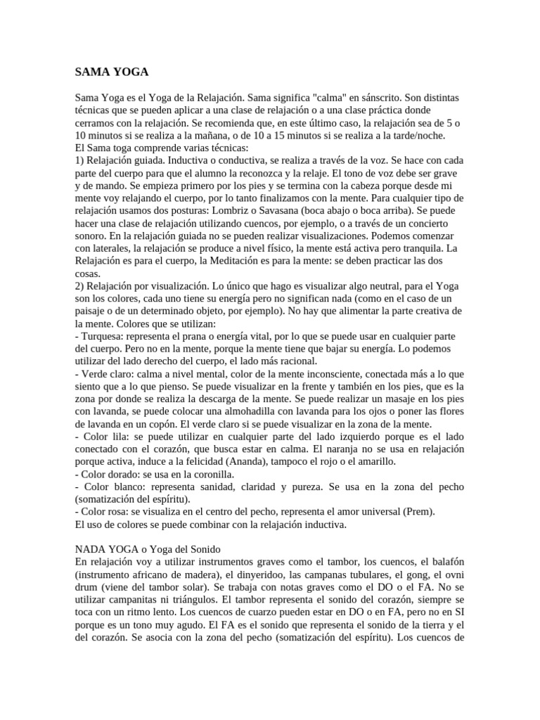 Sama Yoga | PDF | Yoga | Color