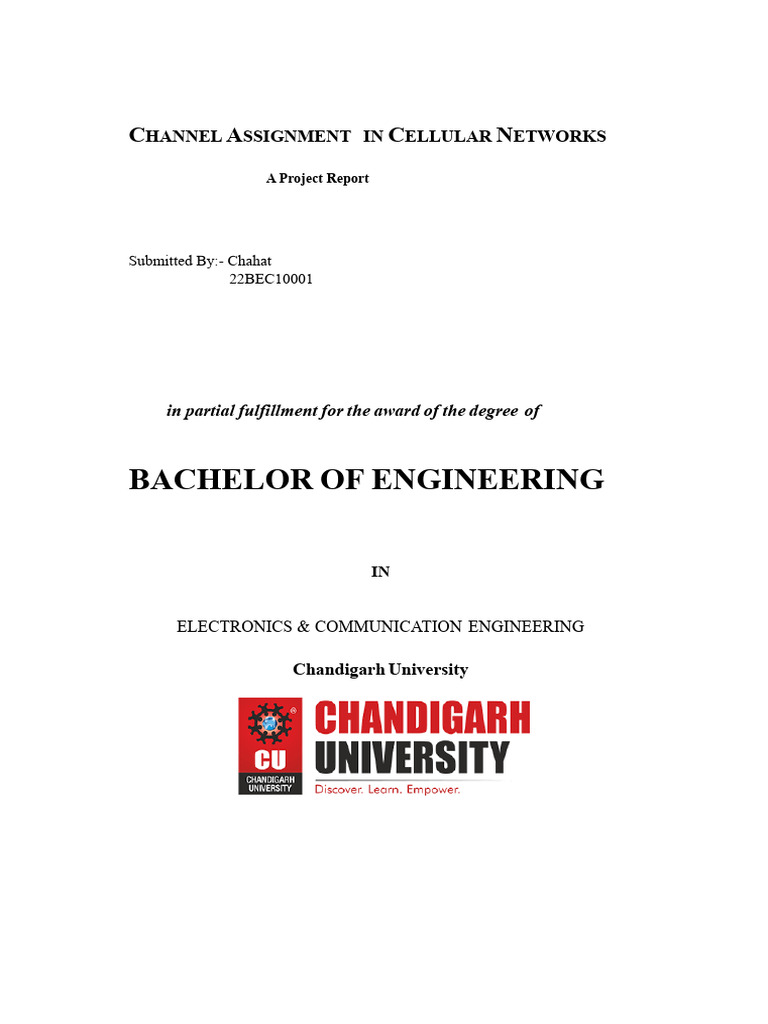 Charu Report On Channe Assignment in Cellular Network | PDF | Cellular Network | Radio