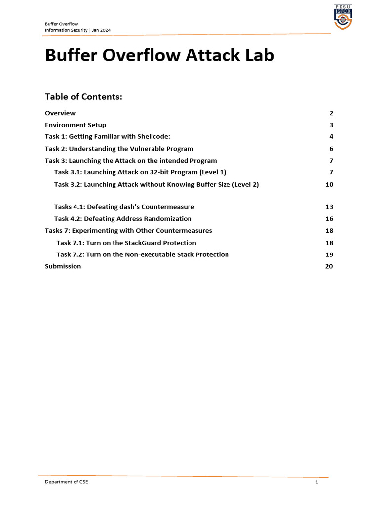 Buffer Overflow Attack Lab Student | PDF | Computer Programming | Software