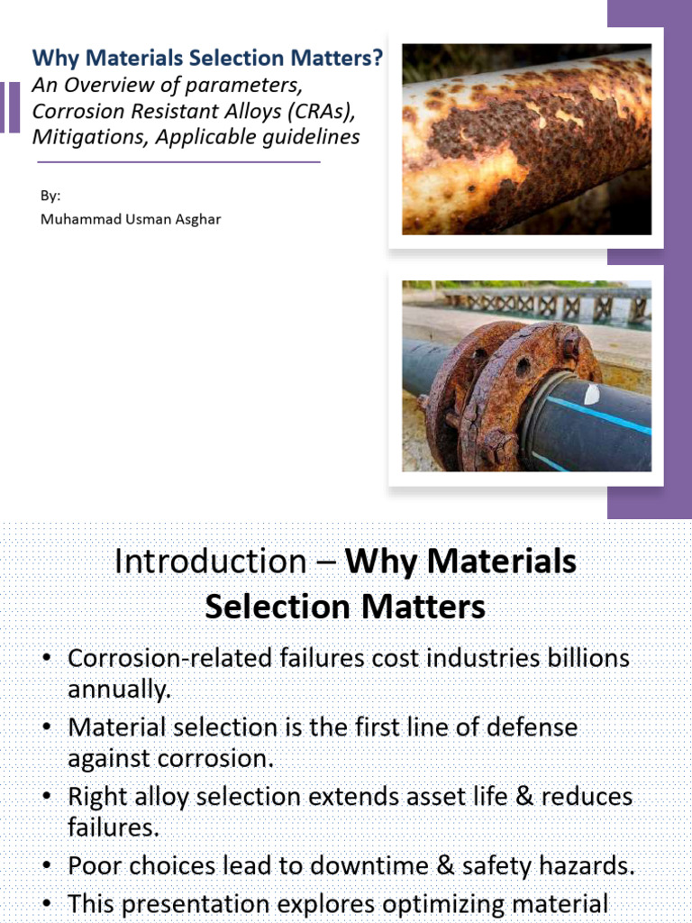 Why Materials Selection Matters | PDF | Corrosion | Stainless Steel