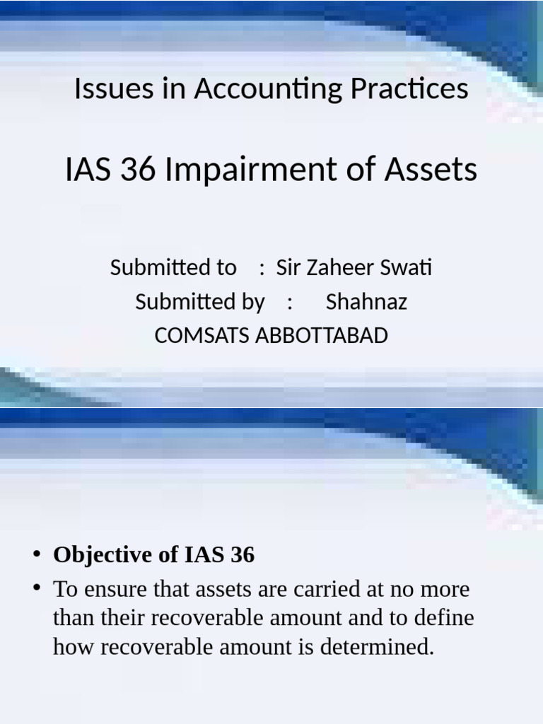 Ias36impairmentofassets 150604175400 Lva1 App6891 | PDF | Depreciation ...