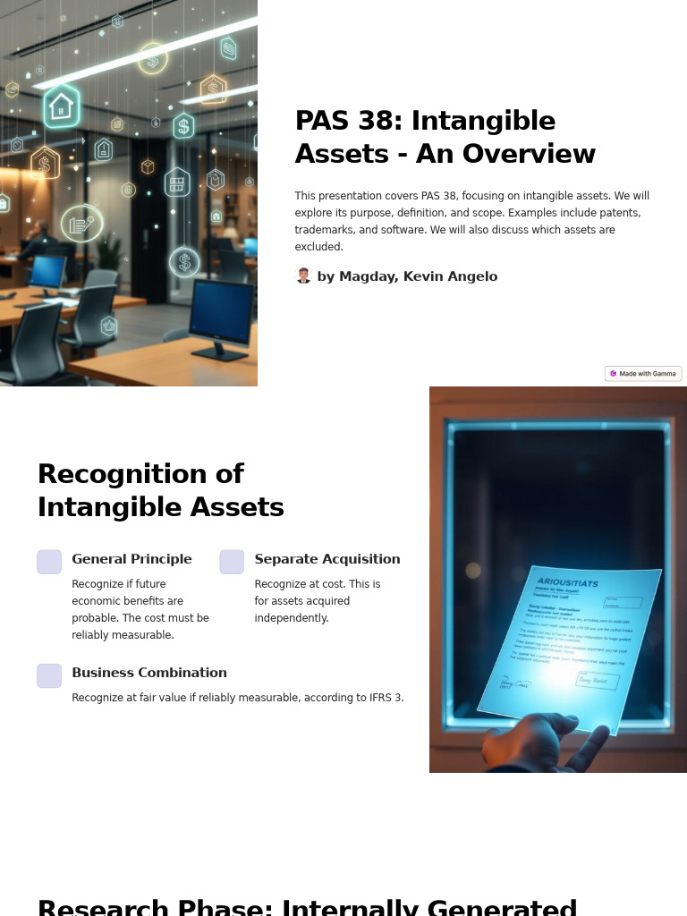PAS 38 Intangible Assets An Overview | PDF | Intangible Asset | Fair Value