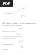 Magnetism Formula Sheet Class12 | PDF